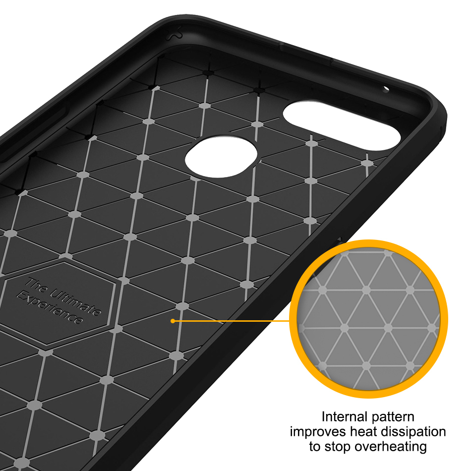 Flexi Slim Carbon Fibre Case for Oppo AX7 (Black)